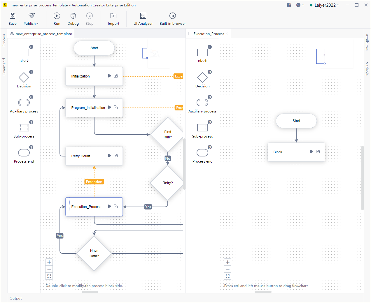Process Chart Tab Automation Creator 